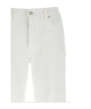 7 For All Mankind Logo Patch Straight-leg Jeans - White