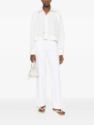 7 For All Mankind Logo Patch Straight-leg Jeans - White