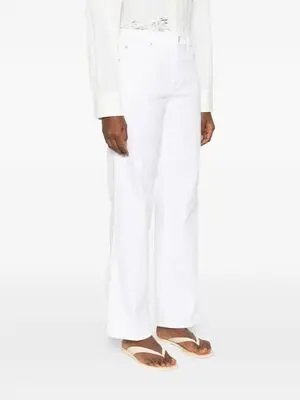 7 For All Mankind Logo Patch Straight-leg Jeans - White