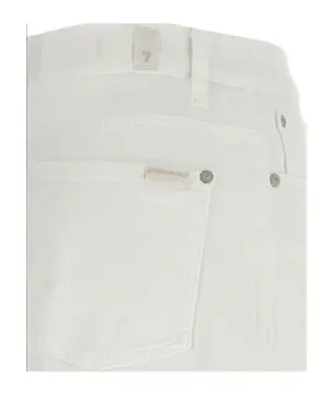 7 For All Mankind Logo Patch Straight-leg Jeans - White