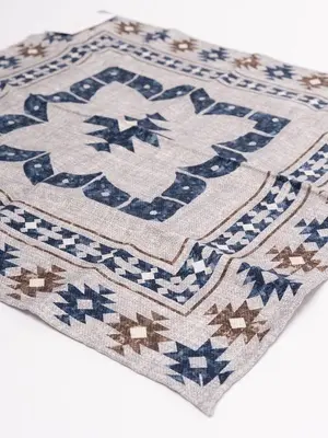 Brunello Cucinelli Navajo-pattern Print Scarf - Gray