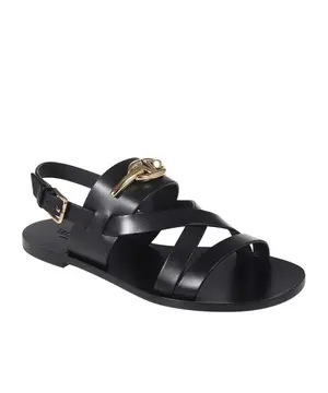 Valentino Garavani Logo Plaque Open Toe Sandals
