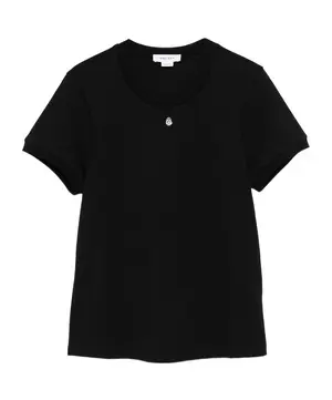 Alexander McQueen Skull Embroidered Crewneck T-shirt - Black