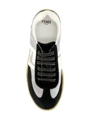 Fendi Colorblocked Lace-up Sneakers - Multicolor