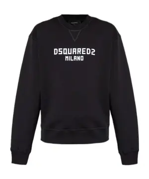Dsquared2 Logo Printed Crewneck Sweatshirt - Black