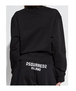 Dsquared2 Logo Printed Crewneck Sweatshirt - Black