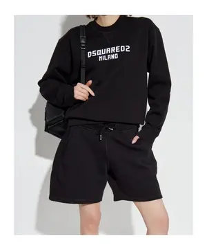Dsquared2 Logo Printed Crewneck Sweatshirt - Black