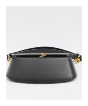 Saint Laurent Logo-plaque Half-moon Tote Bag