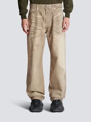Balmain Loose-fit Denim Jeans - Beige