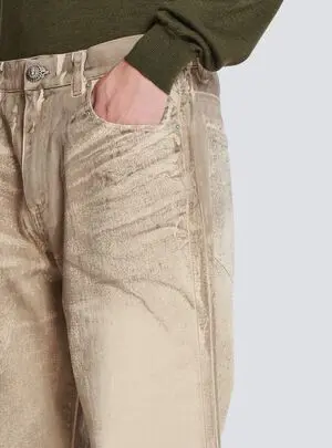 Balmain Loose-fit Denim Jeans - Beige