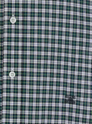 Celine Shirt In Tartan Cotton Cloth - Gray