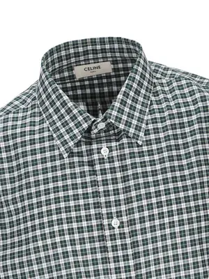 Celine Shirt In Tartan Cotton Cloth