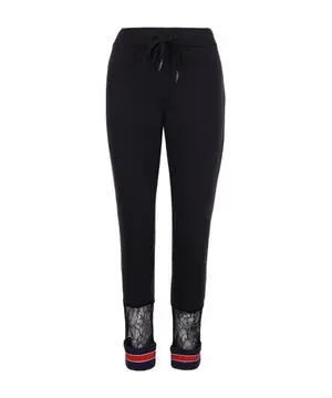 Iceberg Logo Sweatpants With Lace Trim