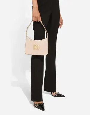 Dolce & Gabbana Logo Plaque Shoulder Bag - Nude