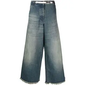 Moncler X Palm Angels Wide Leg Jeans - Blue