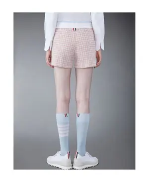 Thom Browne Checked Tweed Drawstring Shorts
