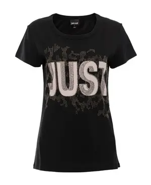 Just Cavalli Short Sleeve T-shirt With Embellished Logo