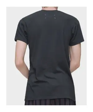 MAISON MARGIELA Checked Panel T-shirt - Anthracite