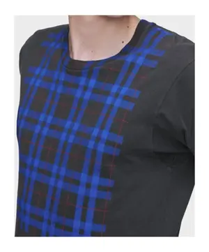 MAISON MARGIELA Checked Panel T-shirt - Anthracite