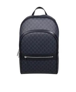 Gucci Monogram Zip Pocket Backpack - Black