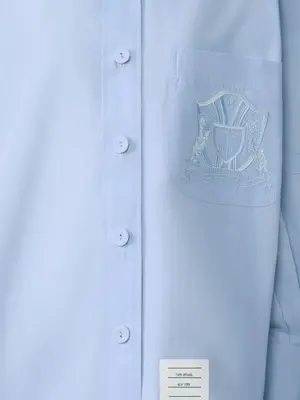 Thom Browne Oversized Poplin Crest Embroidery Shirt