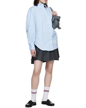 Thom Browne Oversized Poplin Crest Embroidery Shirt