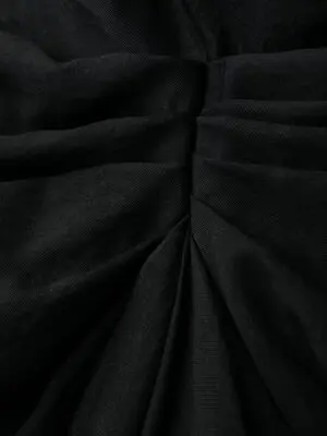 Jacquemus Asymmetric Draped Midi Dress - Black