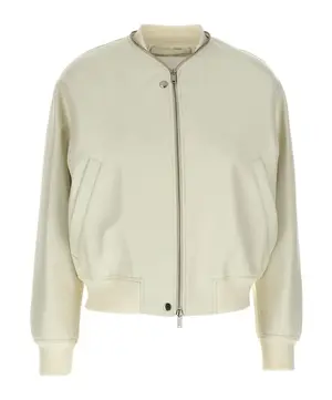 Women's White Bomber Jackets