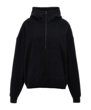 Saint Laurent Half Zip Hoodie - Black