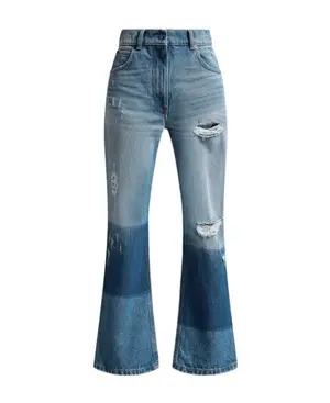 Moncler X Palm Angels Straight Leg Distressed Jeans - No