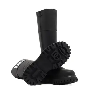 Dolce & Gabbana Logo Print Knee High Boots