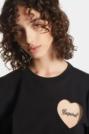Dsquared2 Heart Tulle Detailed T-shirt