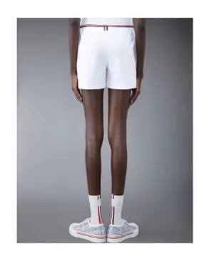 Thom Browne Logo Patch Drawstring Shorts - White