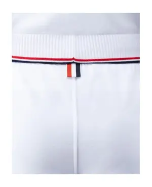 Thom Browne Logo Patch Drawstring Shorts - White