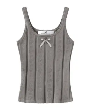 MARISSA CHIARA Marissa Chiara Knitted Camisole Vest With Bow Detail