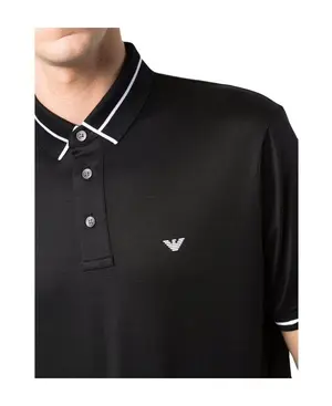 Emporio Armani Stripe-trimmed Polo Shirt