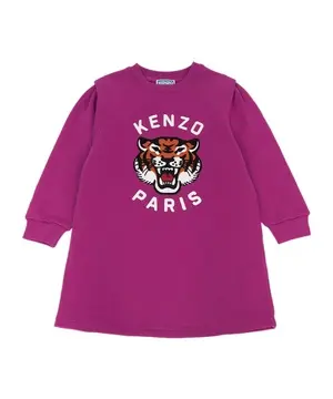 Kenzo Tiger Appliqué Sweatshirt Dress