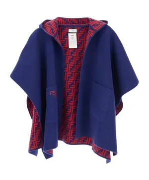 Fendi Ff Logo Hooded Reversible Cape