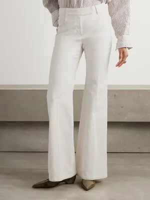 Brunello Cucinelli Flared Trousers - White