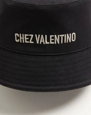 Valentino Garavani Chez Logo Embroidered Bucket Hat