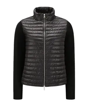 Moncler Quilted Zipped Cardigan - Black