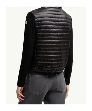Moncler Quilted Zipped Cardigan - Black