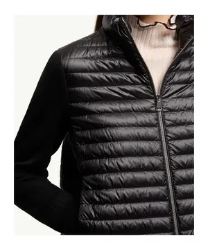 Moncler Quilted Zipped Cardigan - Black