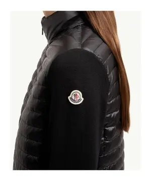 Moncler Quilted Zipped Cardigan - Black