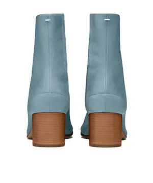 MAISON MARGIELA Tabi Ankle Boots With Cylindrical Heel - Gray-blue