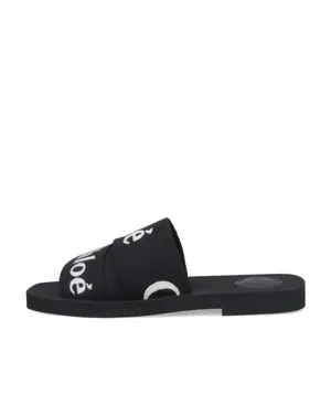Chloé Woody Flat Mules - Black