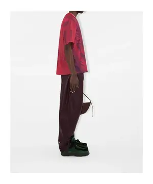 Burberry Rose-printed Short Sleeved Crewneck T-shirt - Red