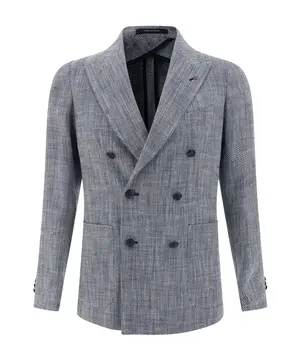 Tagliatore Welt-pocketed Double-breasted Blazer - Gray