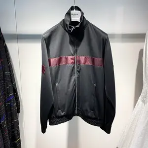 Prada Striped Zip-up Jacket