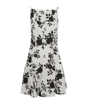 SELF-PORTRAIT Open-back Floral-print Mini Dress